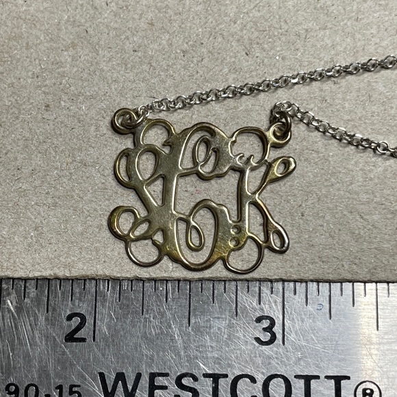 Jewelry | Vintage 18 Monogram Necklace Ckr Or Scr Or Csk Sterling ...